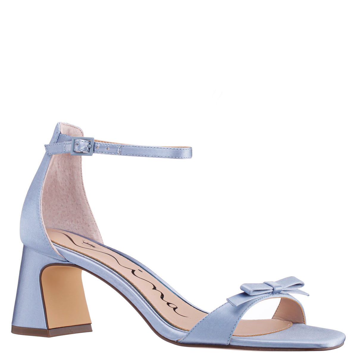 Womens Bia Blue Sandal Mid-Heel | Nina Shoes