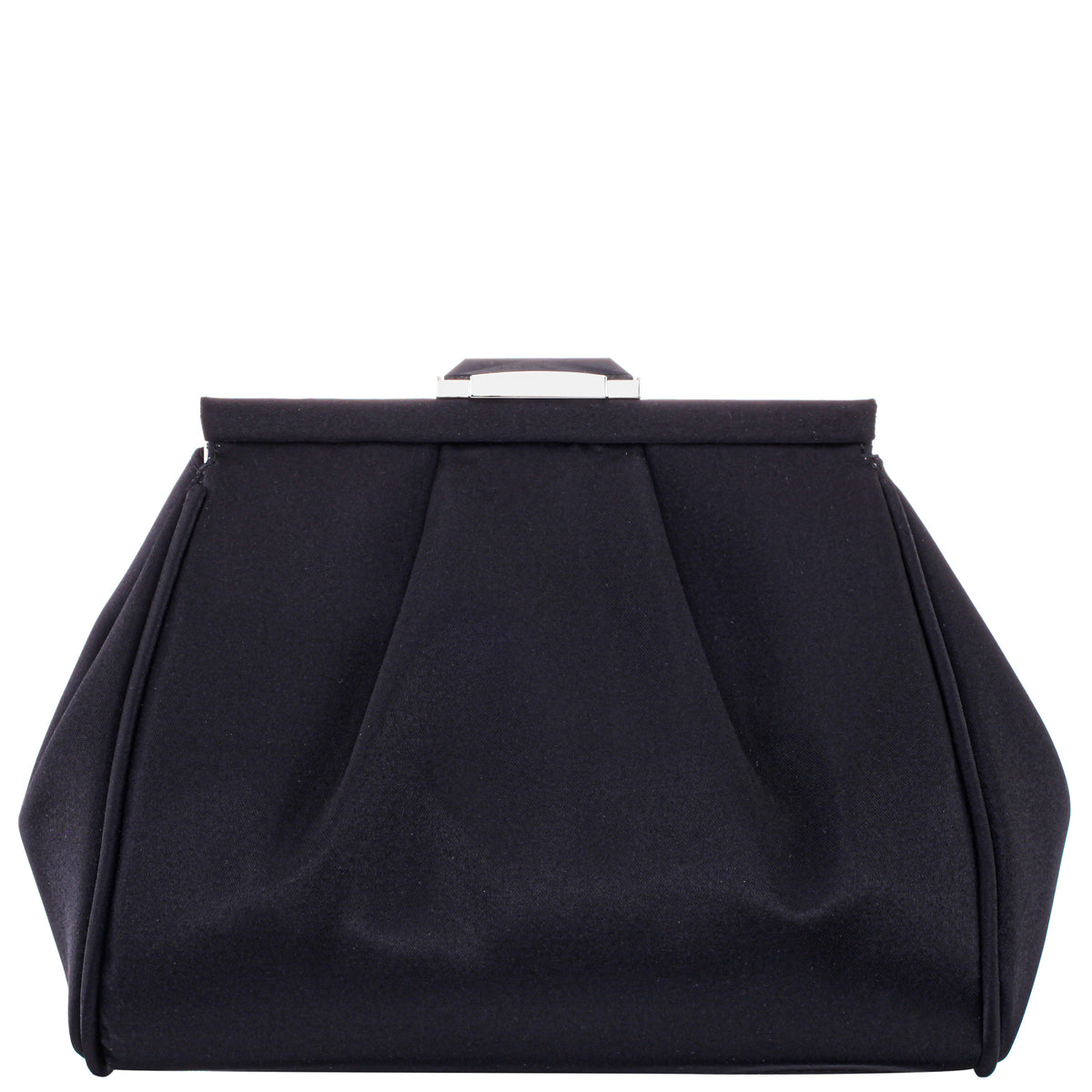 Womens Blayz Black Satin Frame Clutch | Nina Shoes